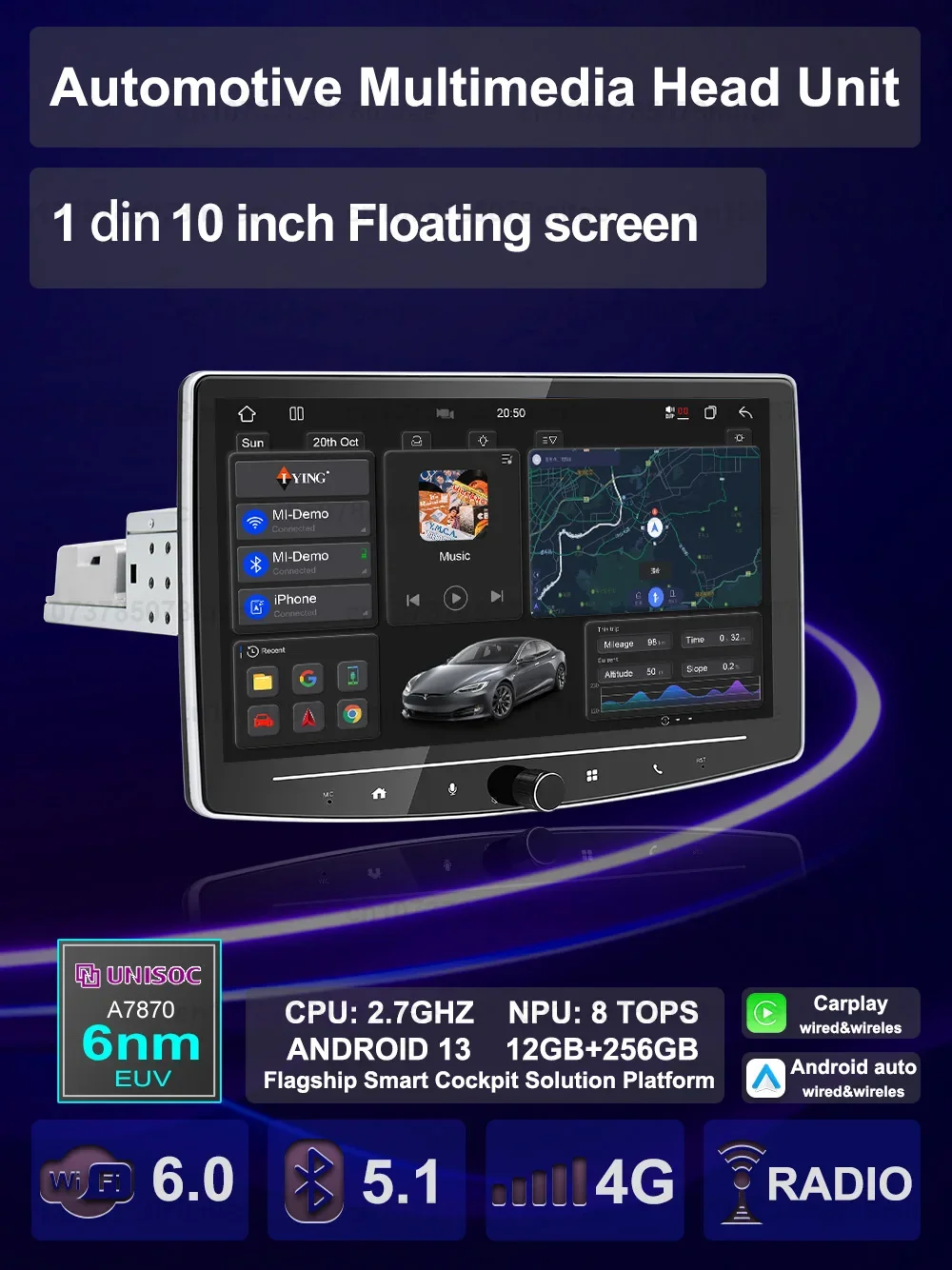 Android-13-1-Din-Floating-screen-car-auto-Universal-Multimedia-AI-voice ...