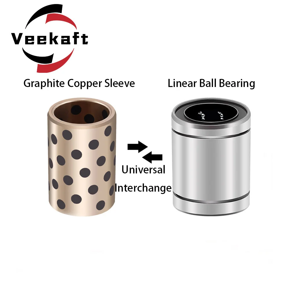 2pcs-LM4-LM5-LM6-LM8-LM8S-LM10-manga-cobre-Grafite-rolamento-linear ...