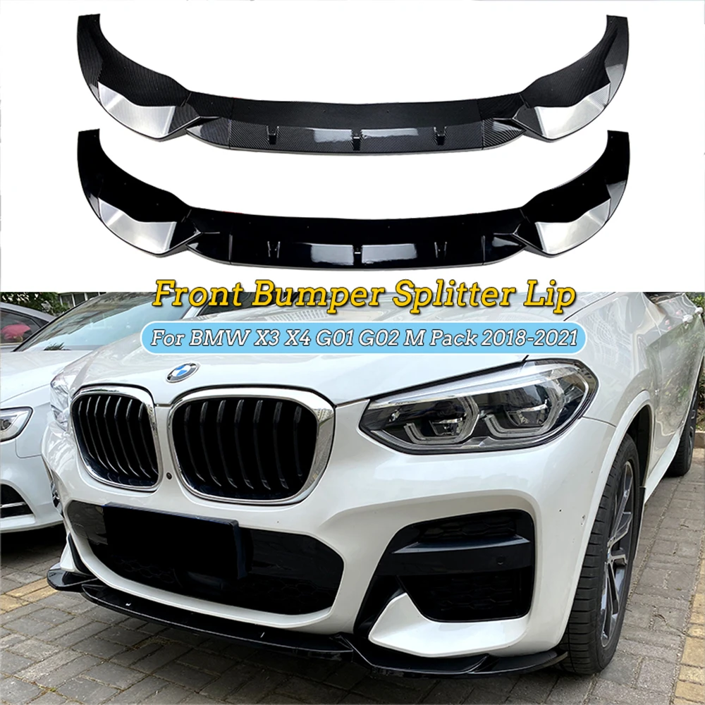 For BMW X3 X4 G01 G02 M Pack Car Front Bumper Splitter Lip Spoiler ...