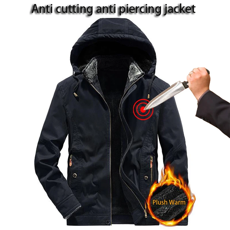 New-Winter-Plush-Self-Defense-Stab-Proof-Machete-Resistant-Jacket ...