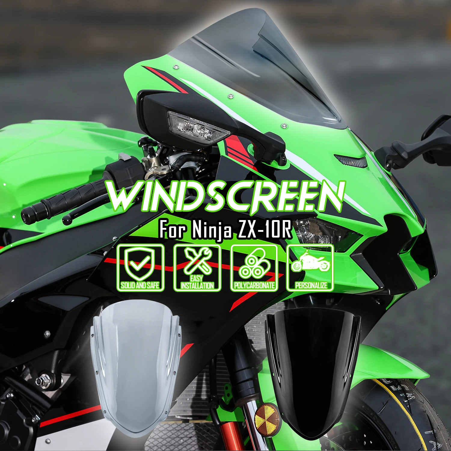 ZX10R-Motorcycle-Front-Windshield-Windscreen-For-Kawasaki-Ninja-ZX-10R ...