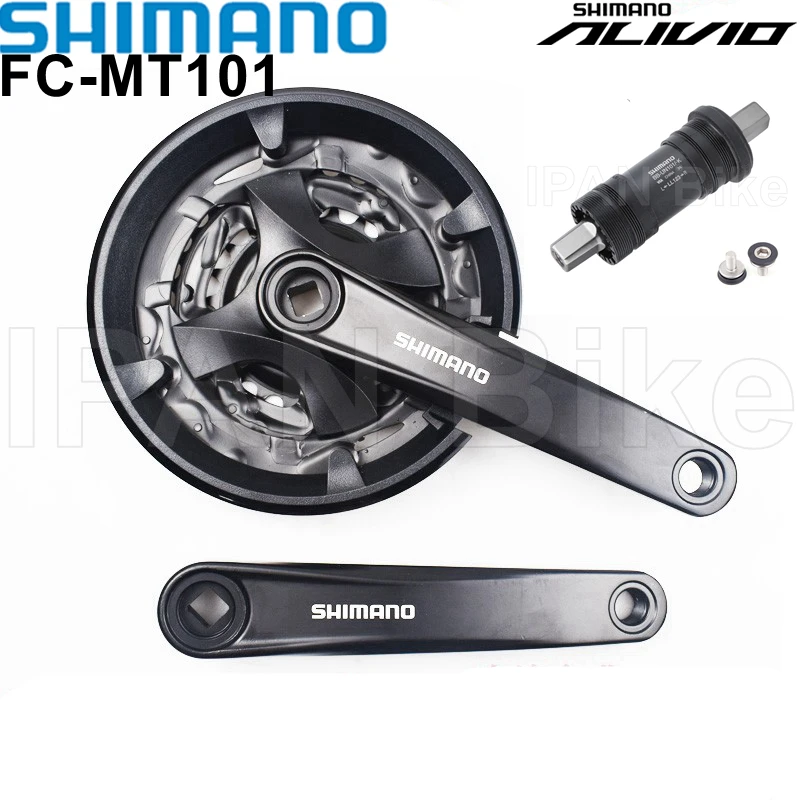 Shimano ALIVIO FC MT101 크랭크셋, 2x9, 3x9S, FC MT101, 170mm, MTB 자전거 체인휠 ...