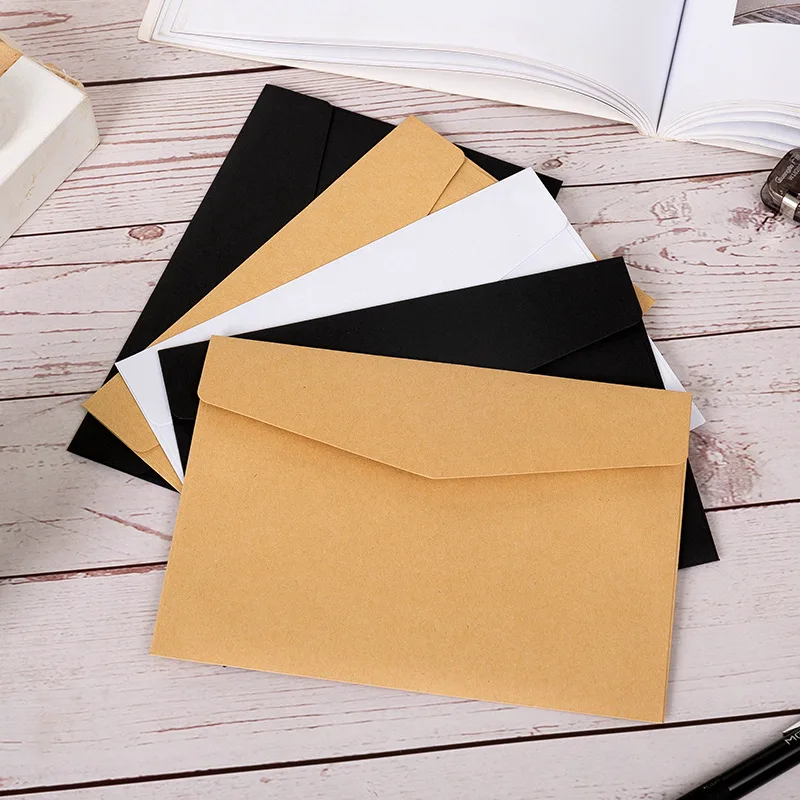 20PCS-Pack-White-Black-Kraft-Blank-Paper-Packing-Envelopes-Wedding ...