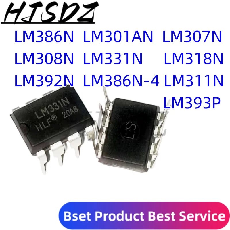 10PCS-LM386N-1-DIP-8-LM301AN-LM301N-LM307N-LM308N-LM331N-LM318N-LM392N ...