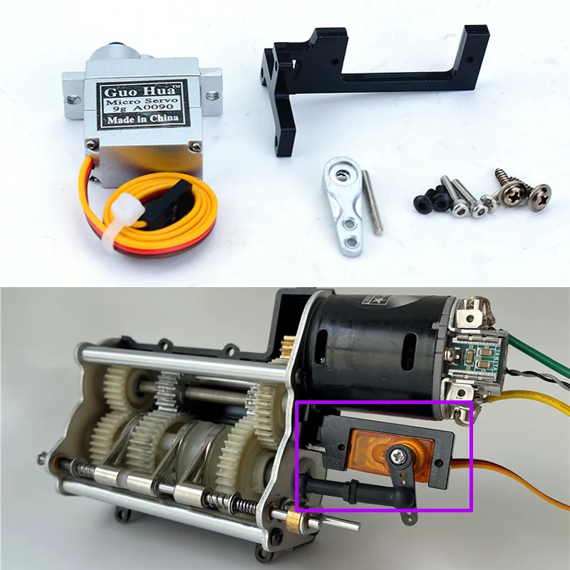 Gear-Box-Servo-Metal-Bracket-Shift-Gears-Seat-for-1-14-Tamiya-RC-Dump ...