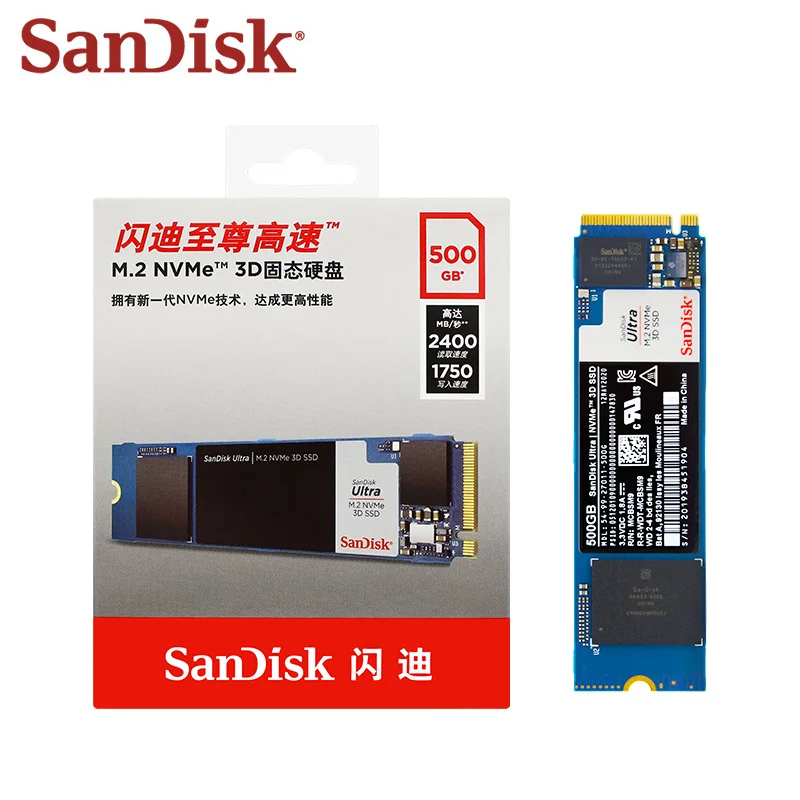Sandisk Ultra M.2 Nvme 3d Ssd 250gb 500gb 1tb 2tb Internal Solid State ...