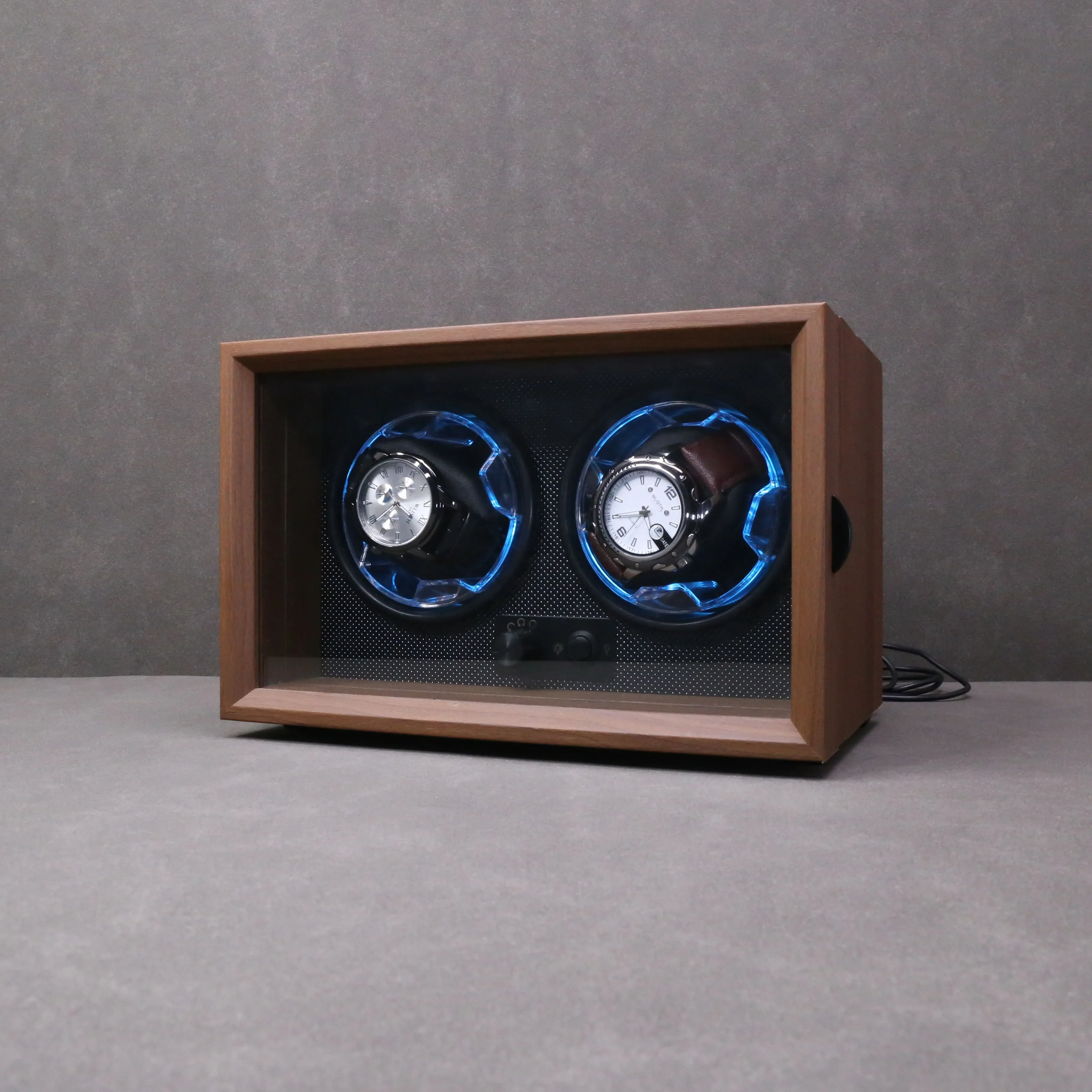 2 Watch Winder Box Automatic Usb Power Luxury Wooden Watch Box Suitable ...