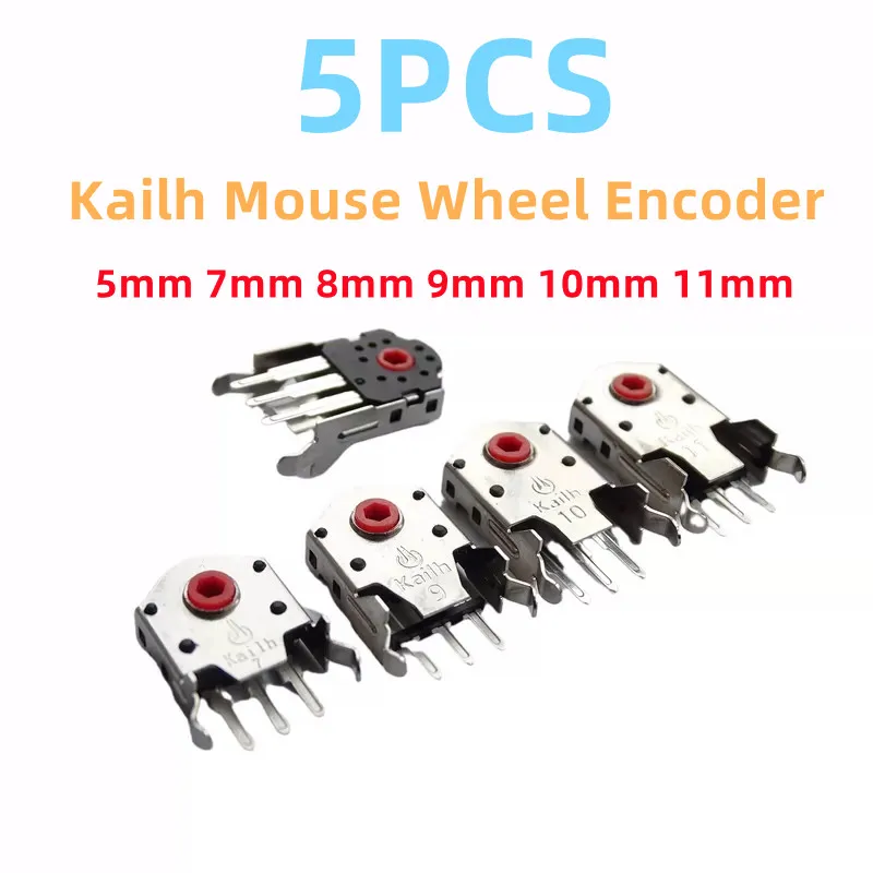 New-Kailh-5PCS-Dustproof-Mouse-Wheel-Encoder-Red-Core-5MM-7MM-8MM-9MM ...