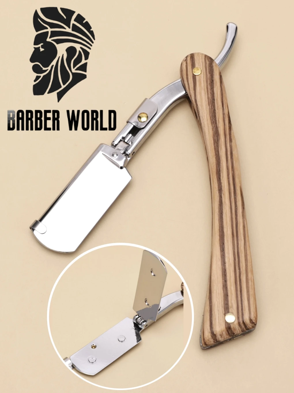 Professional Manual Shaver Straight Edge Stainless Steel Sharp Barber ...