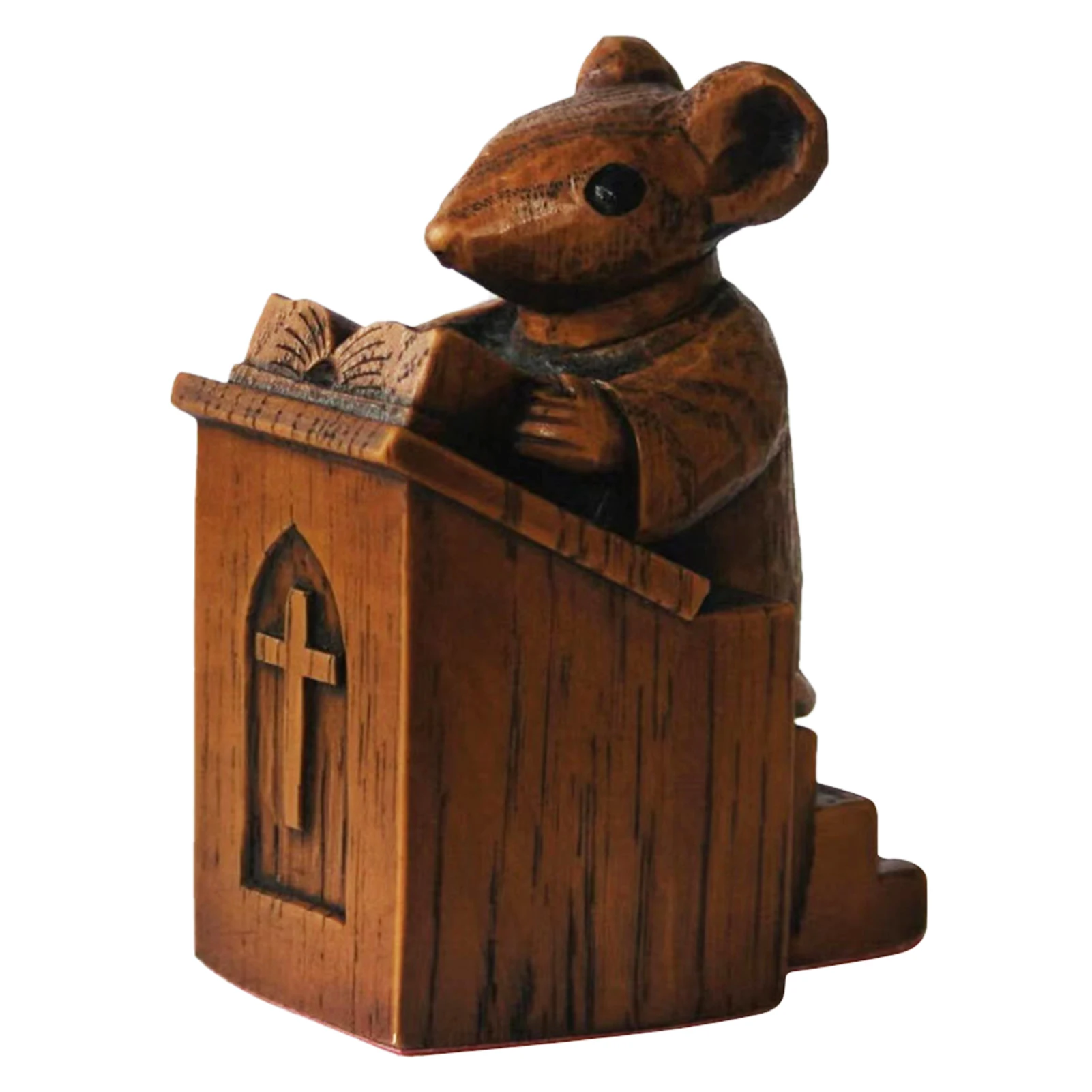 Outdoor-Church-Mouse-Statue-Art-Craft-Pulpit-Bedroom-Garden-Decor-Resin ...