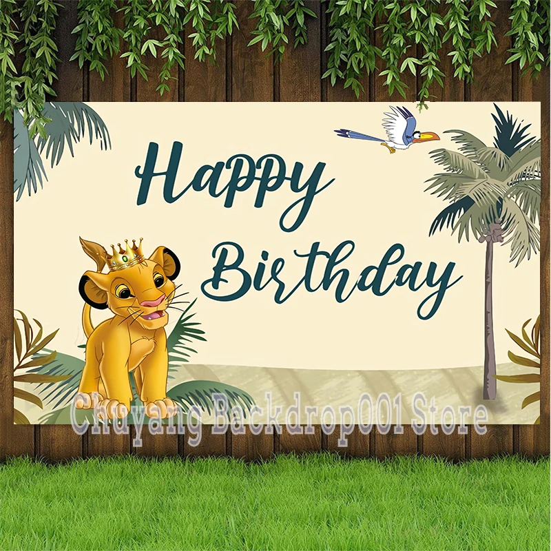 Disney-fondo-personalizado-del-Rey-Le-n-Simba-bosque-fiesta-de-cumplea ...