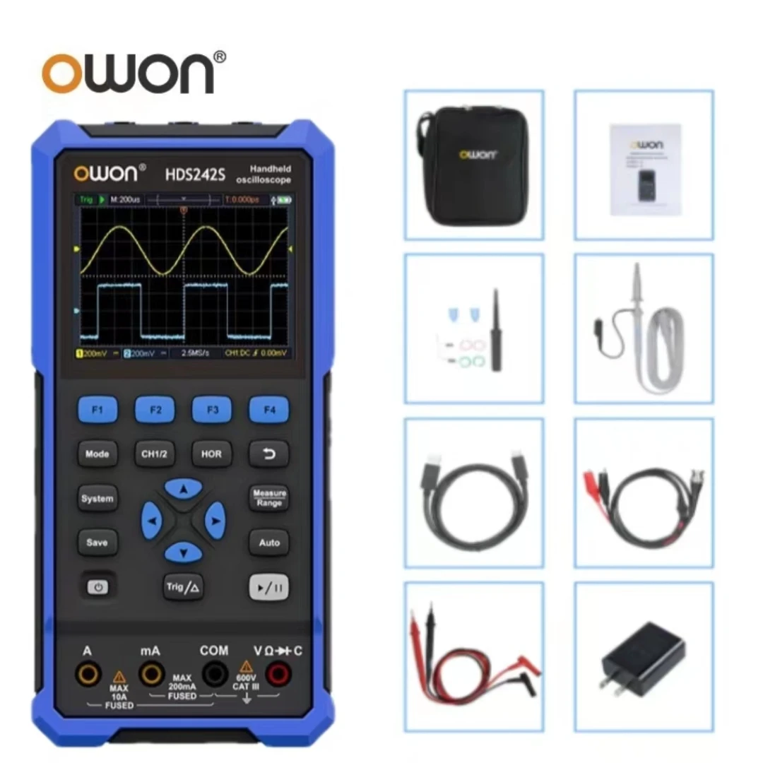 OWON-HDS242-HDS242S-Handheld-Digital-Oscilloscope-Multimeter-Signal ...