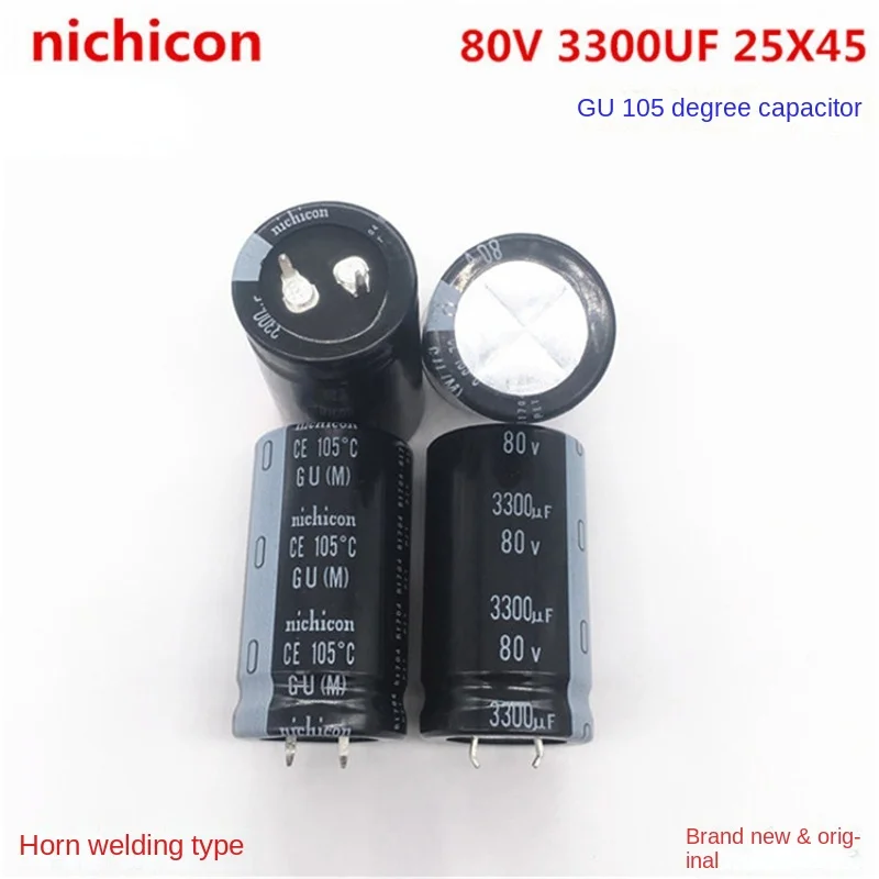 Nippon-Nikkeon-condensador-electrol-tico-de-3300UF-80V-25x45-GU-105 ...