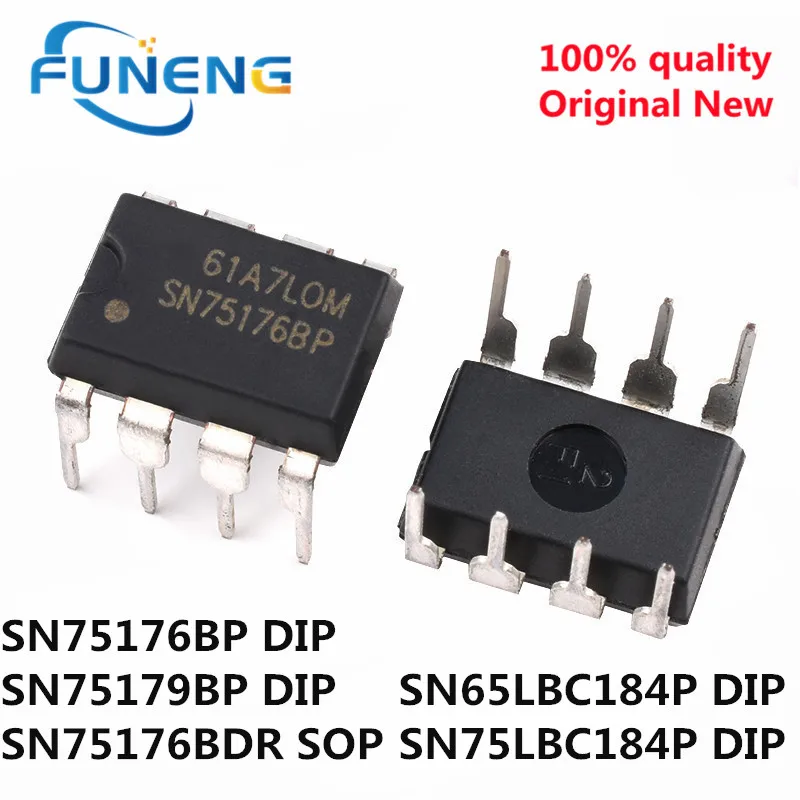 10PCS SN75176BP SN75176BDR 75176B SN65LBC184P 65LBC184 SN75LBC184P 75LBC184 75LBC184P SN75179BP ...