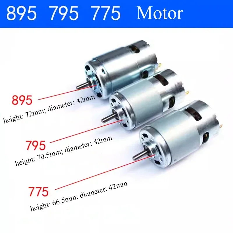 775 795 895 DC Motor 12V24V High Speed High Torque High Power 3-10Kg.cm ...