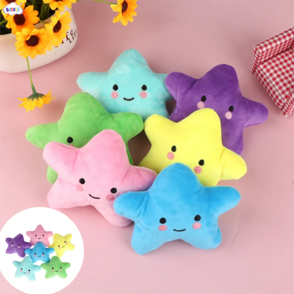1pc Creative Mini Colorful Star Cloud Soft Plush Sounding Toy Plush ...