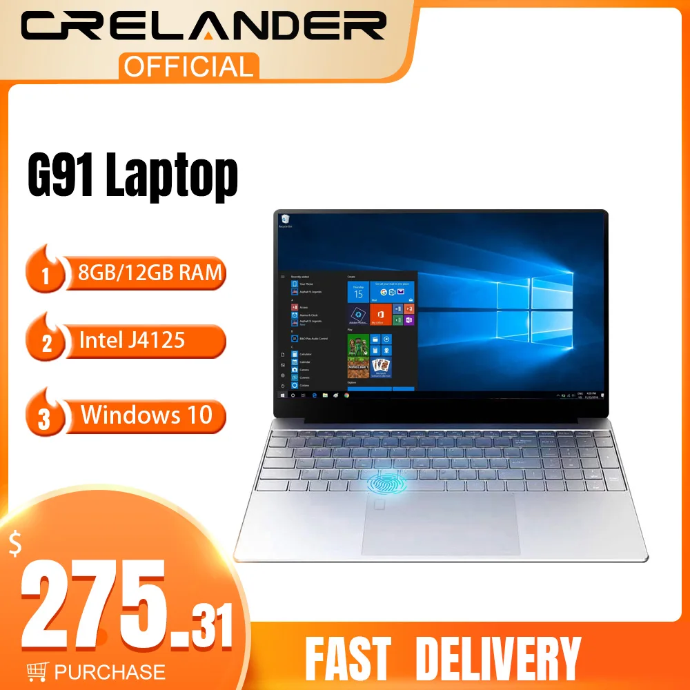 Crelander Laptop 15.6 Inch 12gb Ram 128gb/256gb/512gb/1tb Ssd Intel ...