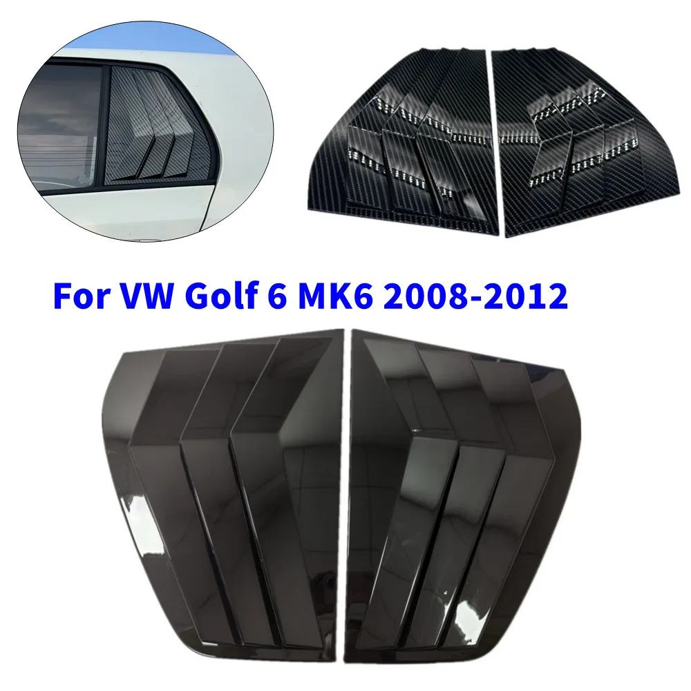 2PCS For VW Golf 6 MK6 2008-2012 Car Rear Window Quarter Louver Cover ...