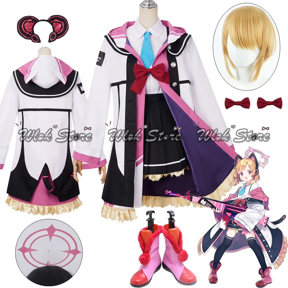 Blue Archive Saiba Momoi Cosplay Costume with Ear Headdress and Tail ...