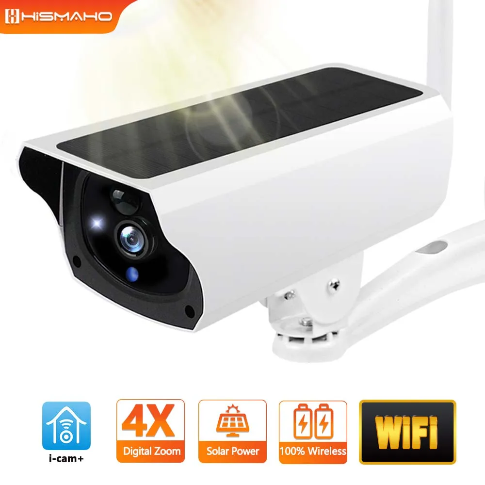 Solar Panel IP Camera WiFi 1080P Outdoor Waterproof CCTV Video ...