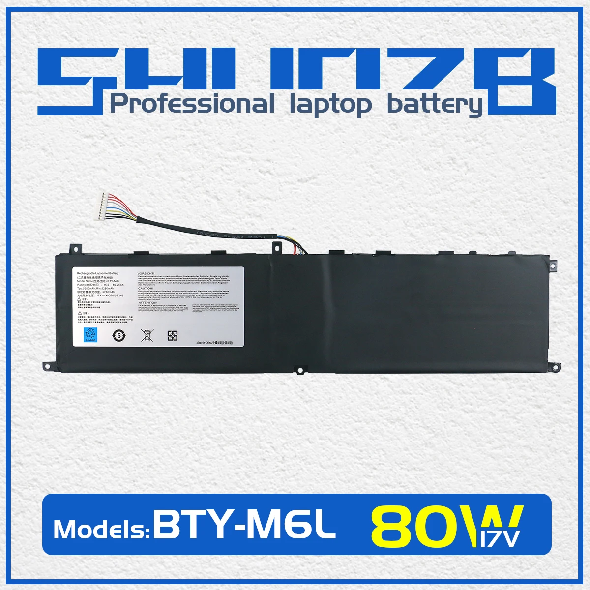 SHUOZB BTY-M6L Battery For MSI GS65 GS75 Stealth Thin 8RF 8RE PS63 P65 ...