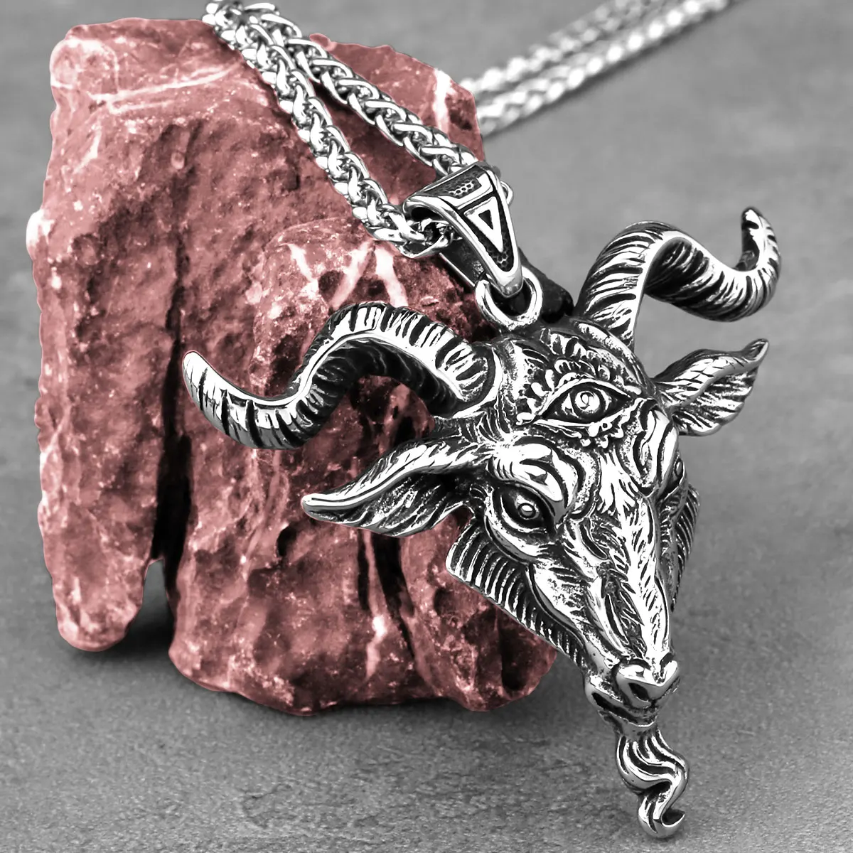 Stainless-Steel-Viking-Lucifer-Satan-Ram-Necklace-Men-Vintage-Charm ...