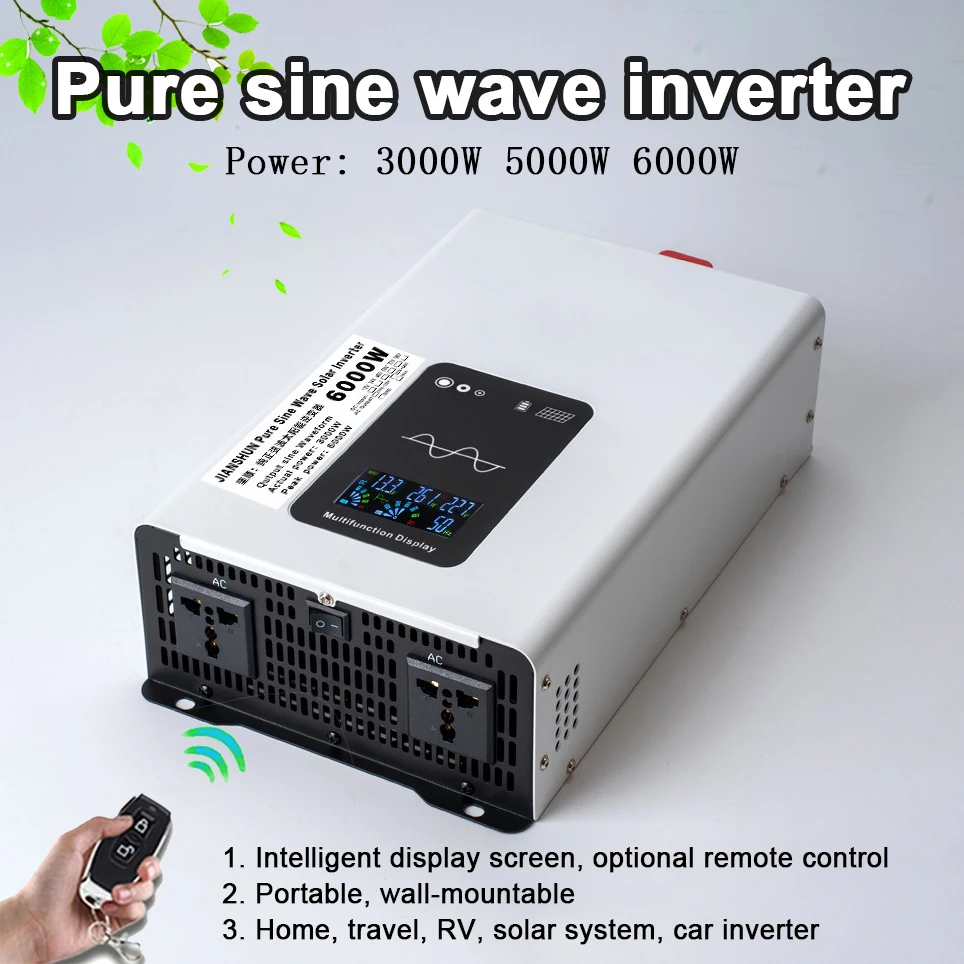 Pure Sine Wave Inverter 12v 220v 3000W 5000W 6000W Power 12V-72V to ...