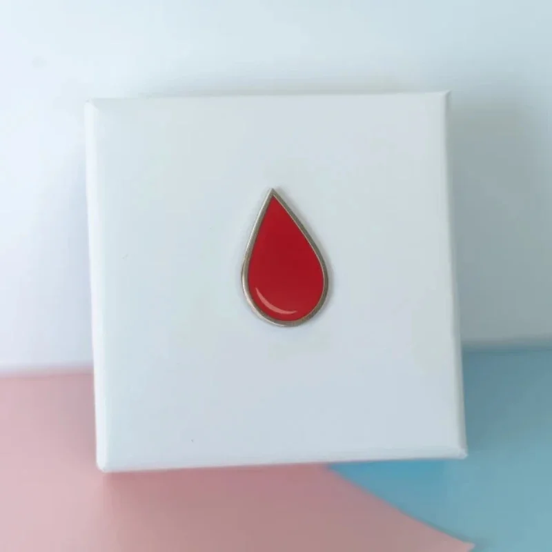 Harong a Drop of Blood Brooch Enamel Lapel Pin Medical Hematology ...