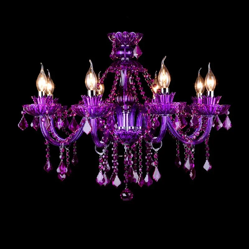 Luxury-Purple-Crystal-Chandelier-Europe-Dining-Living-Room-Bedroom ...