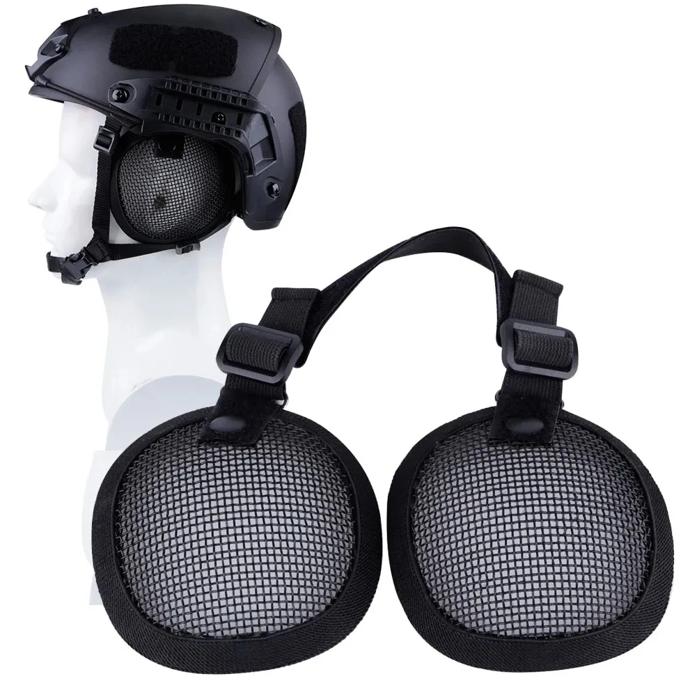 Tactical-Steel-Mesh-Ear-Protector-Earmuff-Military-Hunting-Airsoft-Ear ...