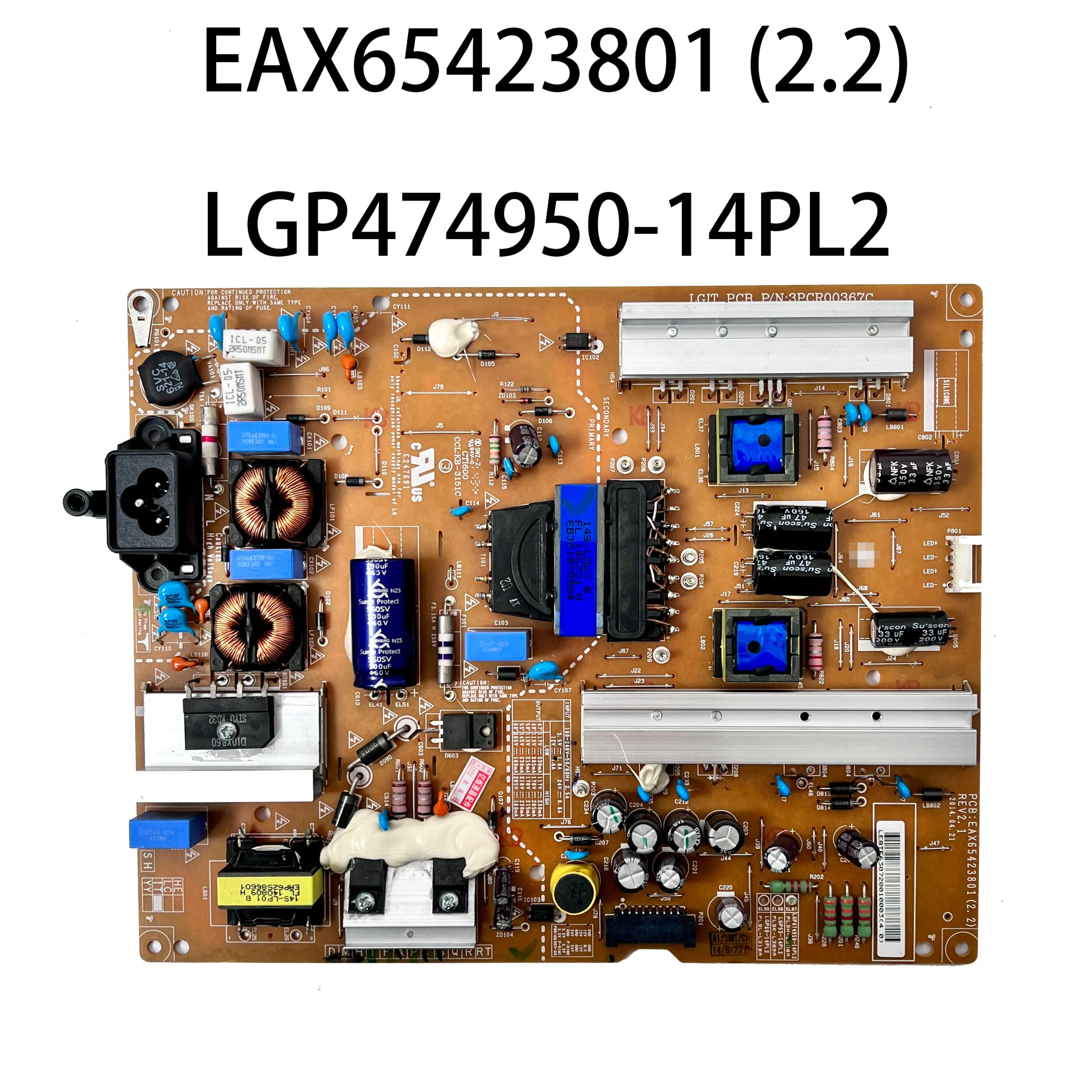 Authentic Original TV Power Board EAX65423801 (2.2) LGP474950-14PL2 ...