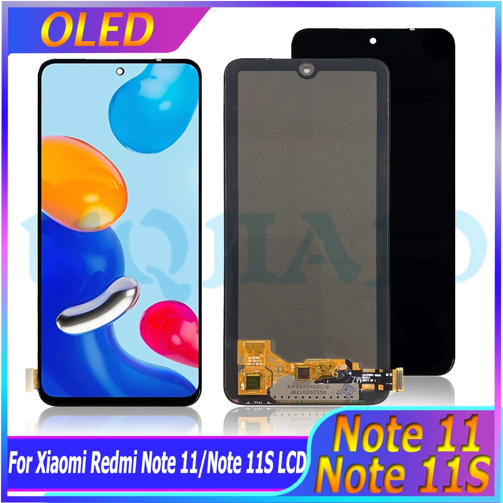 100-Test-OLED-LCD-6-43-For-Xiaomi-Redmi-Note-11-Display-Note11 ...
