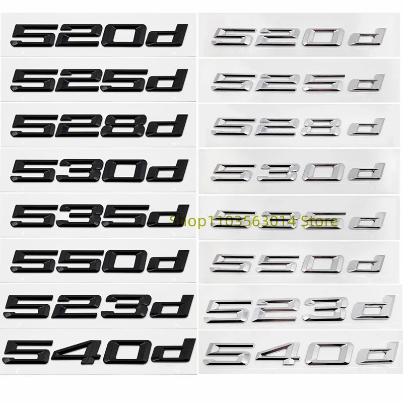 Old-Number-Trunk-Letters-520d-525d-528d-530d-535d-540d-545d-Logo-Emblem ...