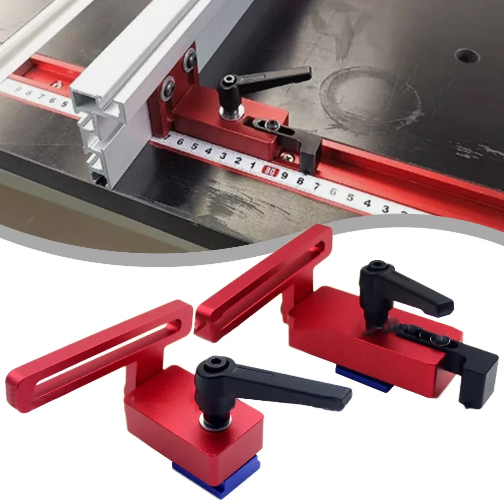 30-40-Type-T-Track-Sliding-Chute-Backer-Miter-Stop-Hold-Down-Clamp ...