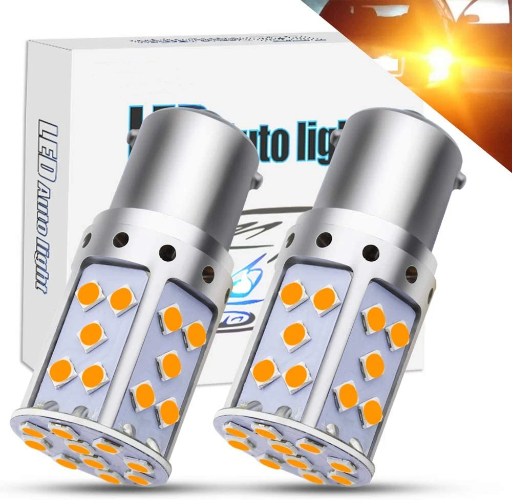 1x 20watts 1156 1141 P21w Ba15s Led Bulbs 3000lm 35-smd Chipsets Led ...