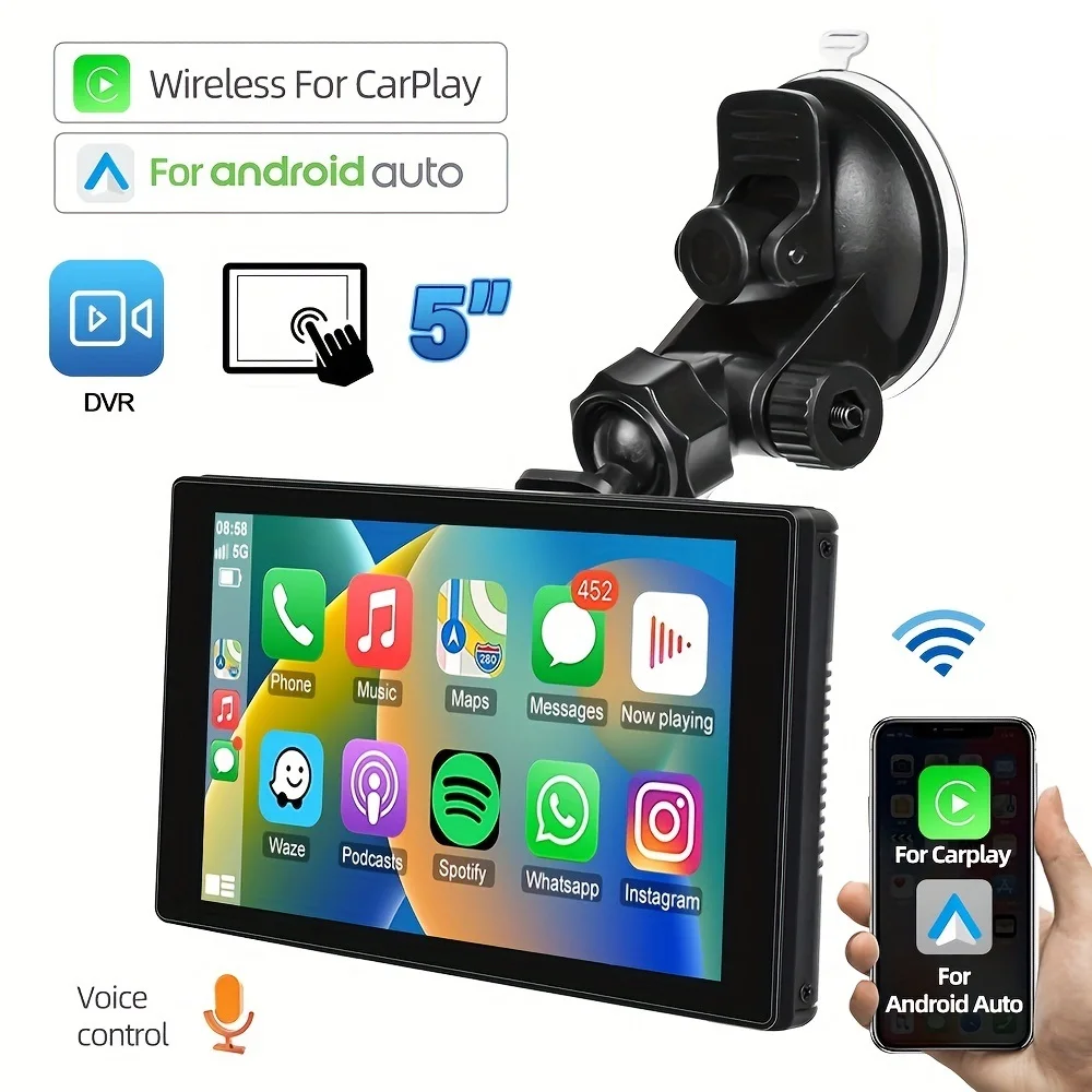 5inch-Screen-For-Carplay-Android-Auto-Car-Monitor-Car-Dvr-Rear-View ...