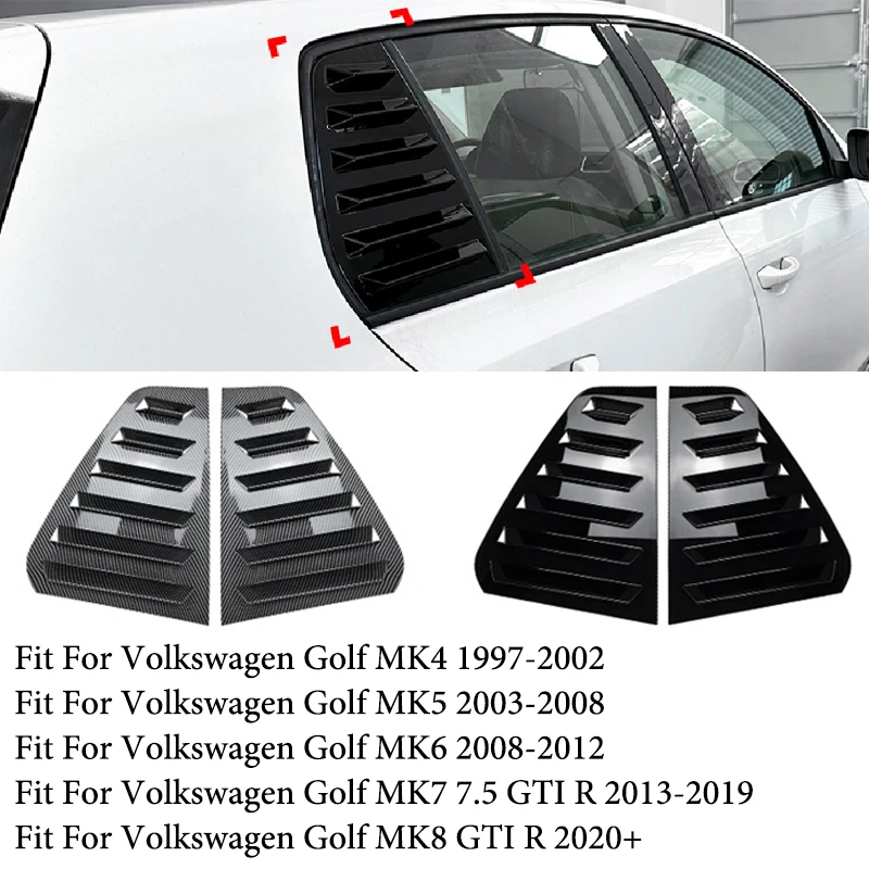 Car Modified Window Blinds Rear Quarter Window Louvers Side Air Vent ...