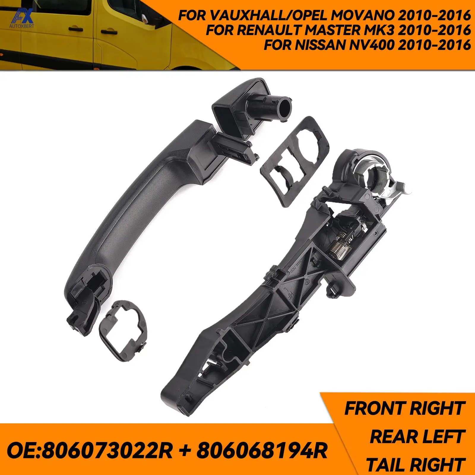 Front-Right-Door-Handle-Sliding-Door-For-Renault-Master-MK3-Vauxhall ...