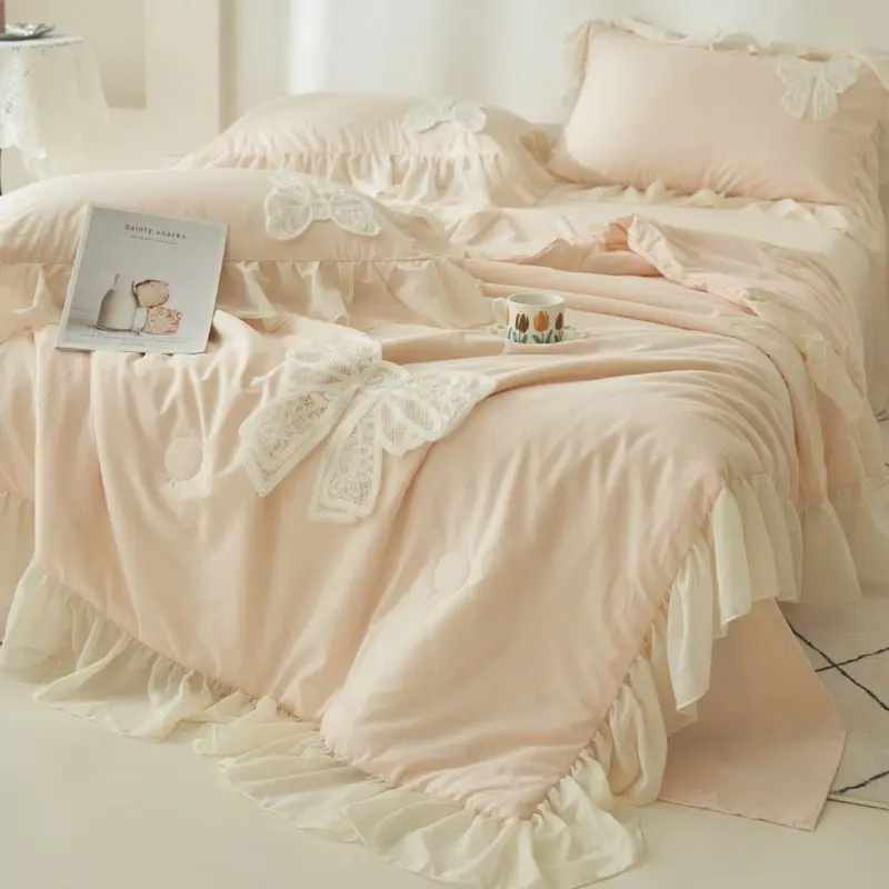 Edred-n-fino-de-algod-n-lavado-suave-con-borde-de-princesa-para-ni-a ...