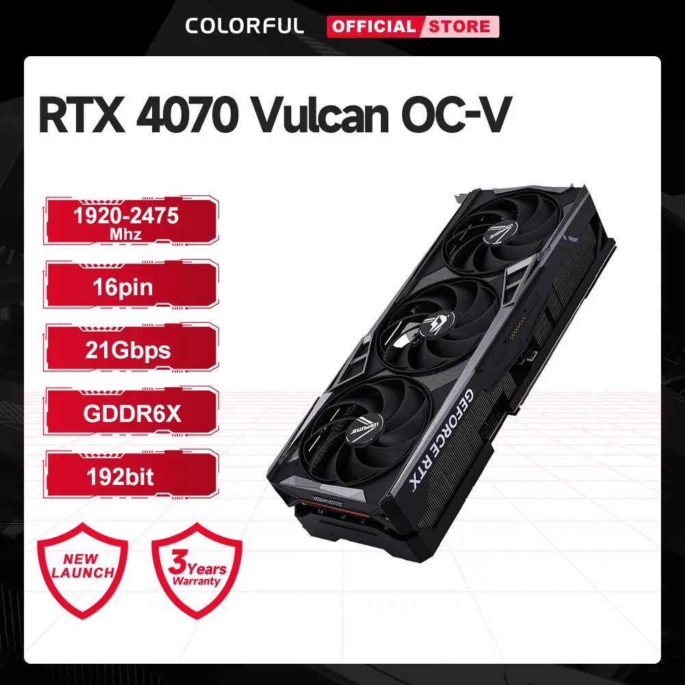 COLORFUL-GeForce-RTX-4070-Vulcan-OC-V-Placa-Gr-fica-GDDR6x-192Bit ...