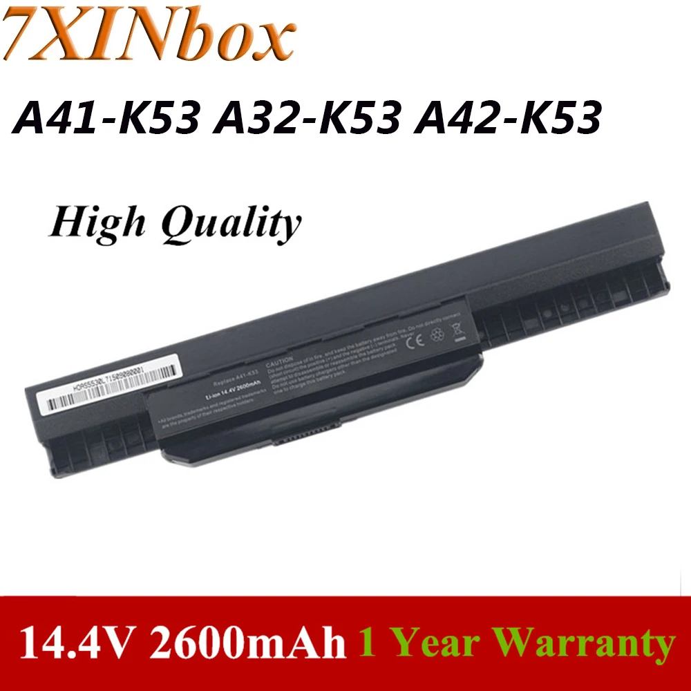 7XINbox 14.4V 2600mAh A41-K53 A32-K53 A42-K53 Laptop Battery For Asus ...