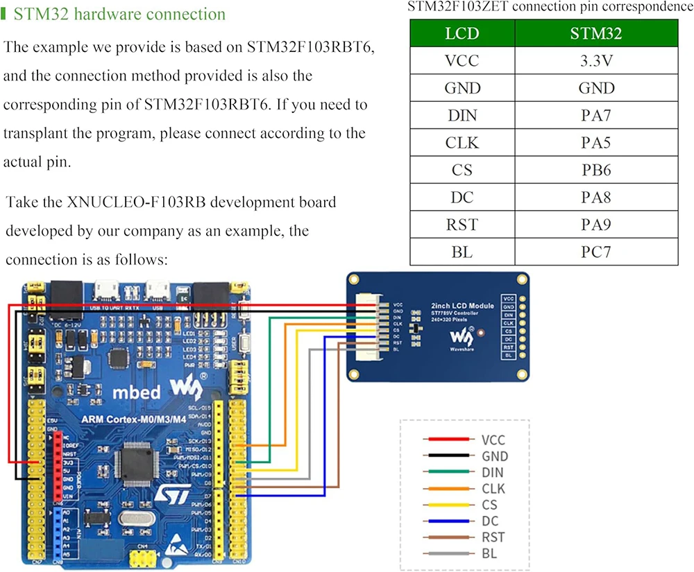 Waveshare 2-дюймовый 240x320 IPS ЖК-модуль Мини-ЖК-экран ST7789VW ...