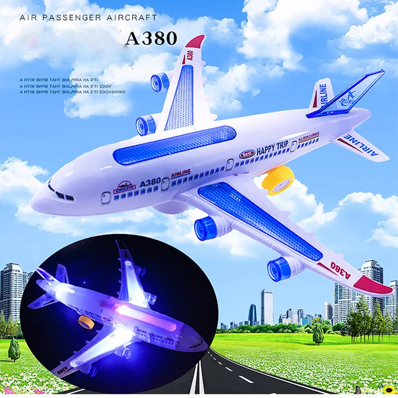 New-Kids-Aircraft-Led-Lights-Music-Airplane-Toys-for-Children-DIY ...