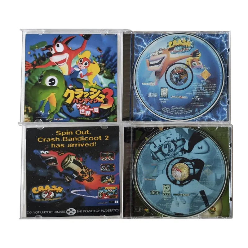 PS1 Copy Game Disc Crash Bandicoot Series Unlock Console Station 1 ...