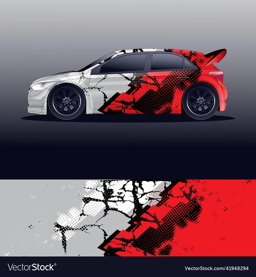 Car Color Change Film Wrap Sticker Decal Decorative Cut Body Racing Gr ...