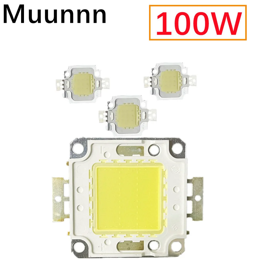 Chip de cuentas LED de alto brillo, 10W, 20W, 30W, 50W, 100W, COB, Blanco cálido, alta calidad ...