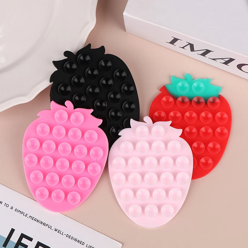 Creative Strawberry Suction Cup Mobile Phone Sucker Support Mount Phone ...