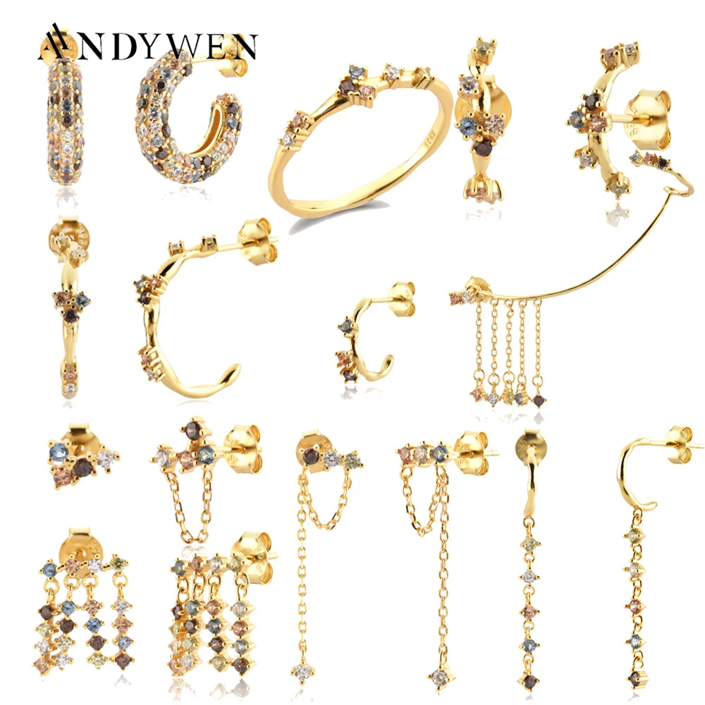 ANDYWEN-925-Sterling-Silver-Summer-Sage-Five-Fox-Rainbow-CZ-Chain ...