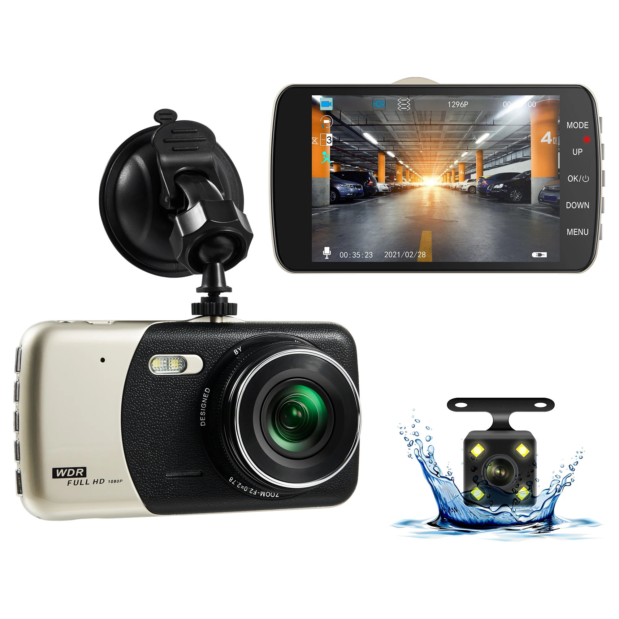 4-0In-IPS-Dual-Lens-Car-Camera-Auto-DVR-Camcorder-Cars-Parking-Video ...