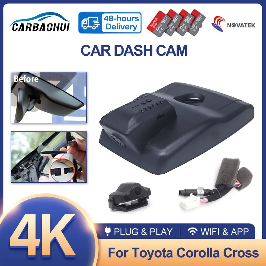 New-4K-Car-DVR-Wifi-Video-Recorder-Dash-Cam-Camera-HD-2160P-For-Toyota ...